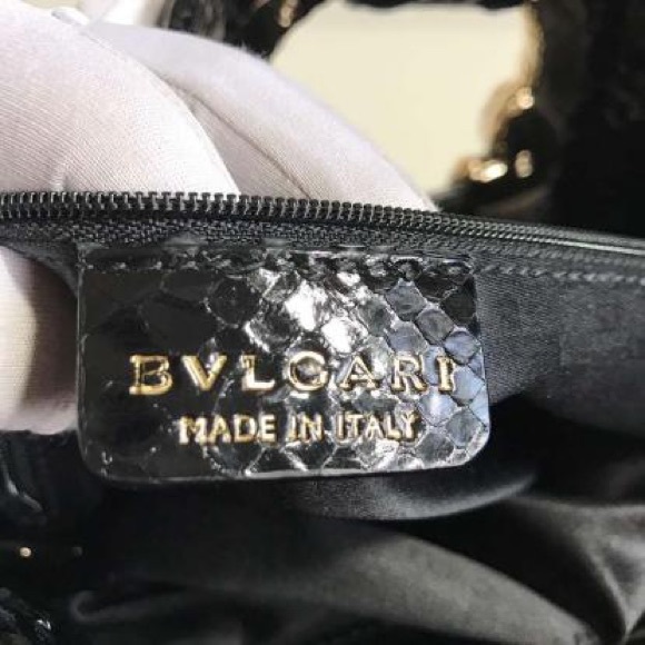 BVLGARI | Bags | Auth Bulgari Leoni Python Leather Gold Bag | Poshmark
